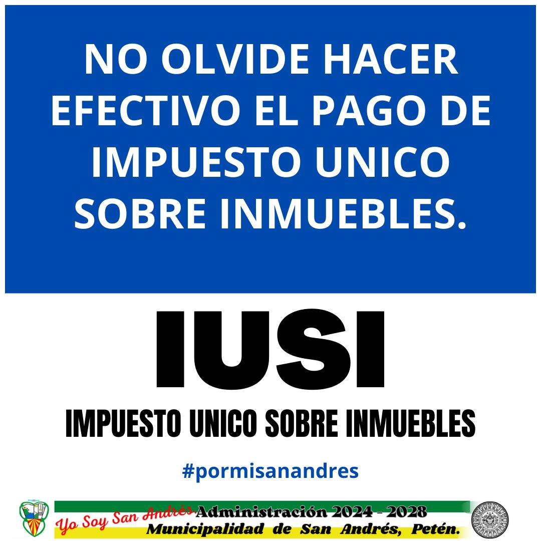 Impuesto Único Sobre Inmueble IUSI. | Municipalidad de San Andres